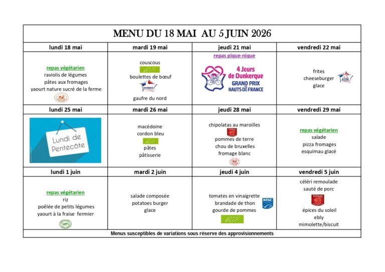 Planning de passage de la balayeuse – Bouvigny-Boyeffles
